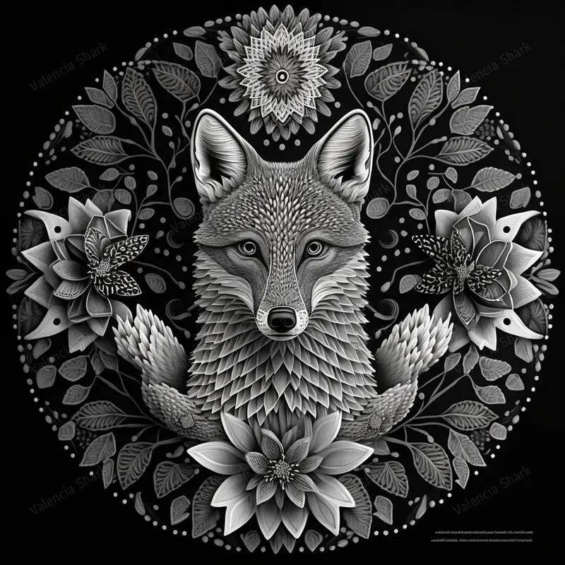 Mandala Wild Animals - Coloring Books Midjourney Prompt | PromptBase