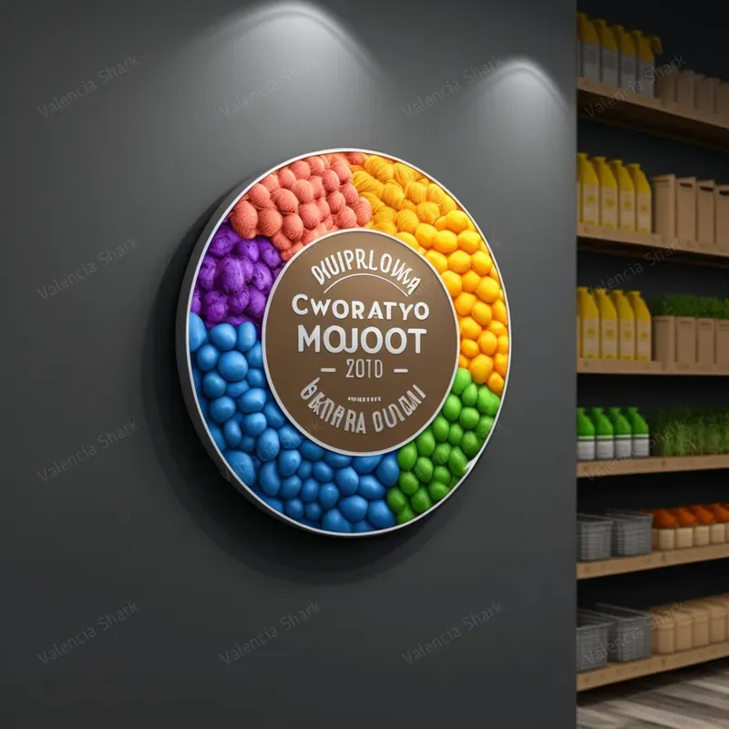 Metallic Round Signboard Wall-mounted Midjourney Prompt | PromptBase