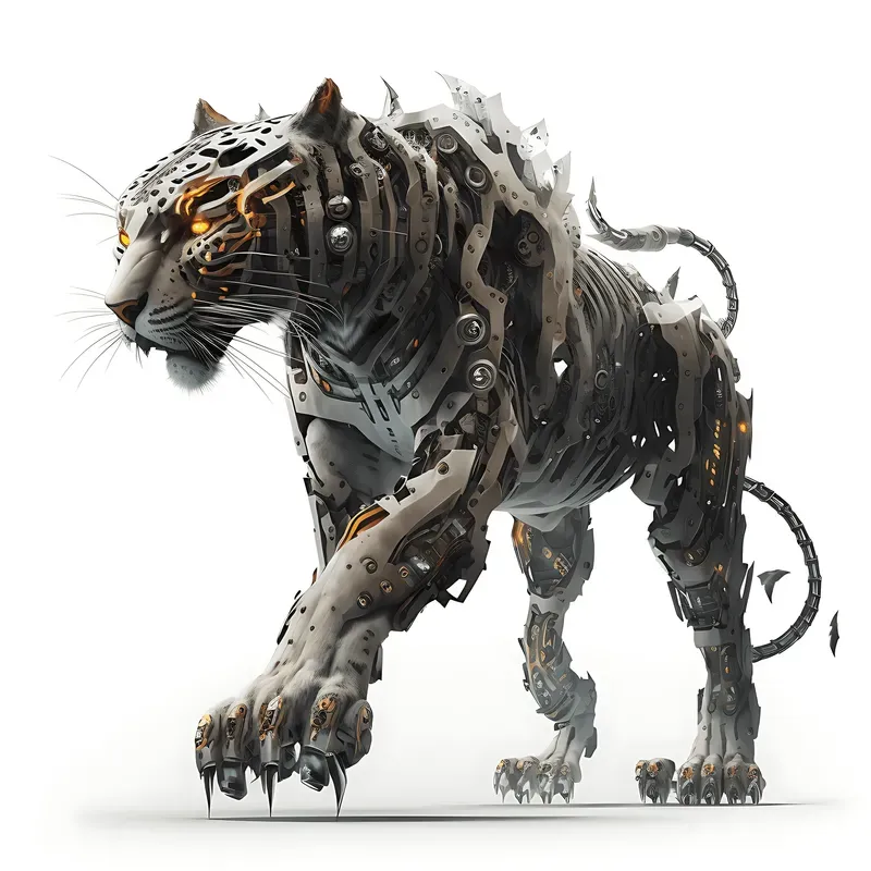 Futuristic Cyborg Animals Midjourney Prompt | PromptBase