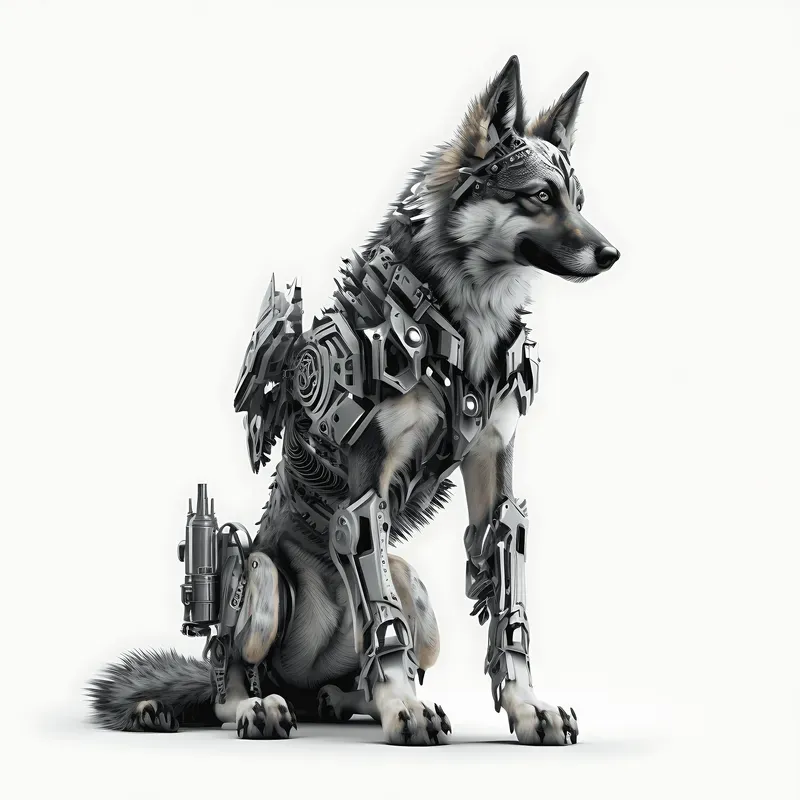 Futuristic Cyborg Animals Midjourney Prompt | PromptBase