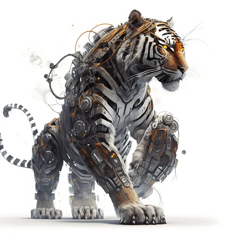 Futuristic Cyborg Animals Midjourney Prompt | PromptBase
