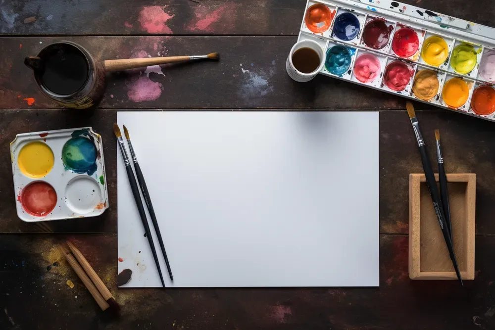 Top Down Desks And Paper Stock Images Midjourney Prompt | PromptBase