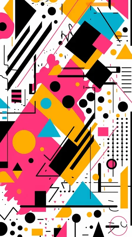 80s Style Abstract Paintings Colorful Midjourney Prompt | PromptBase