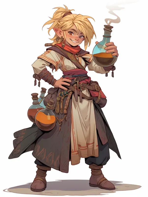 DnD Npc Character Art Illustrations Midjourney Prompt | PromptBase