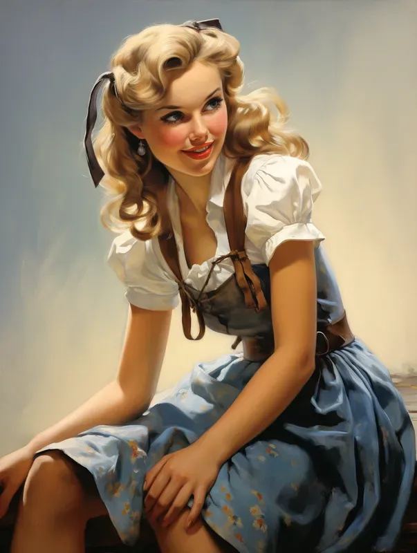 Vintage Pinup Girls Midjourney Prompt | PromptBase