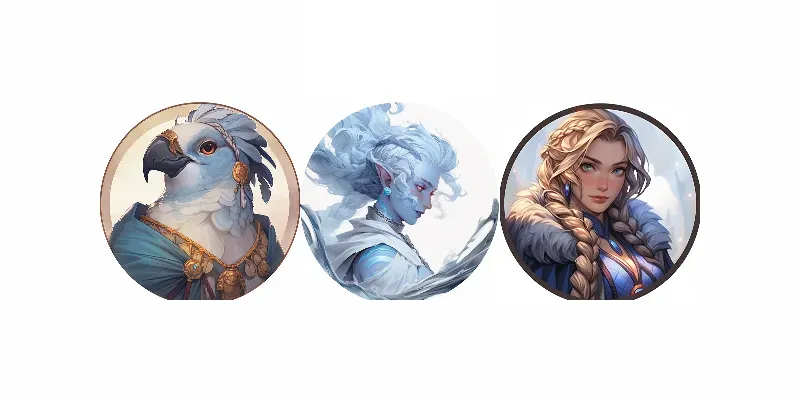 DnD Game Circle Icons Tokens Midjourney Prompt | PromptBase