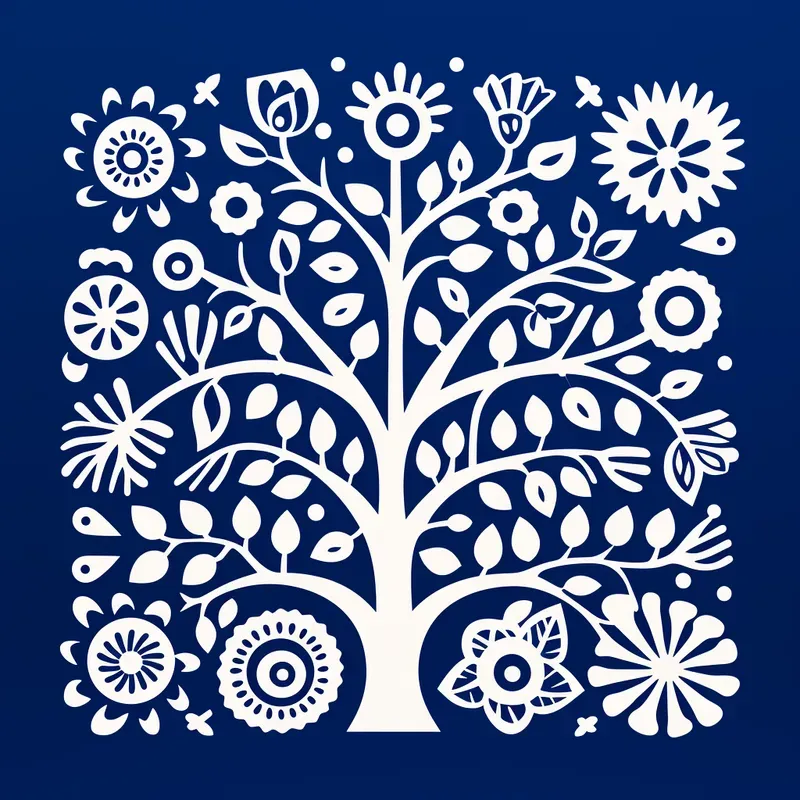 Papel Picado Style Mexican Folk Art Midjourney Prompt | PromptBase