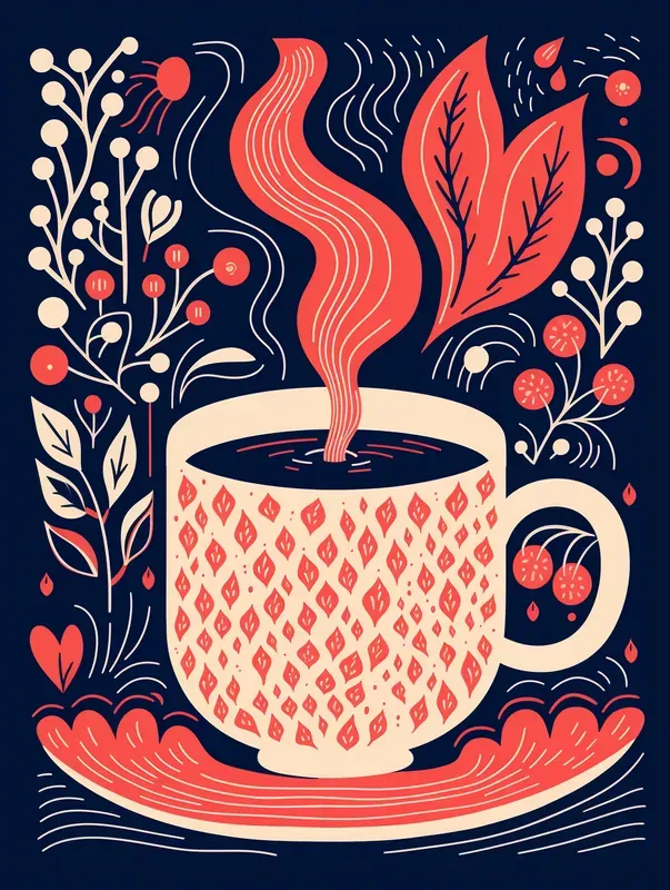 Hygge Style Bold Folk Art Posters Midjourney Prompt | PromptBase