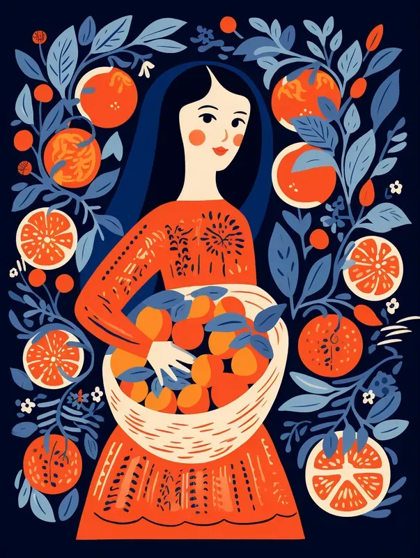 Hygge Style Bold Folk Art Posters Midjourney Prompt | PromptBase