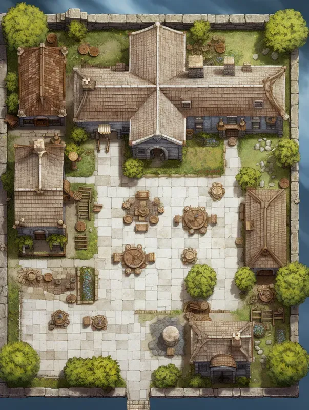 DnD Interior And Building Maps Art Games Midjourney Prompt | PromptBase