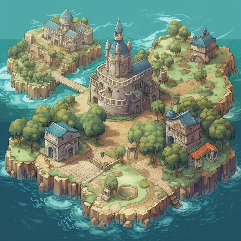 RPG Game Maps Overhead Designs Midjourney Prompt | PromptBase