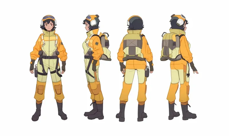 Turnaround Sheets Anime Characters Midjourney Prompt | PromptBase