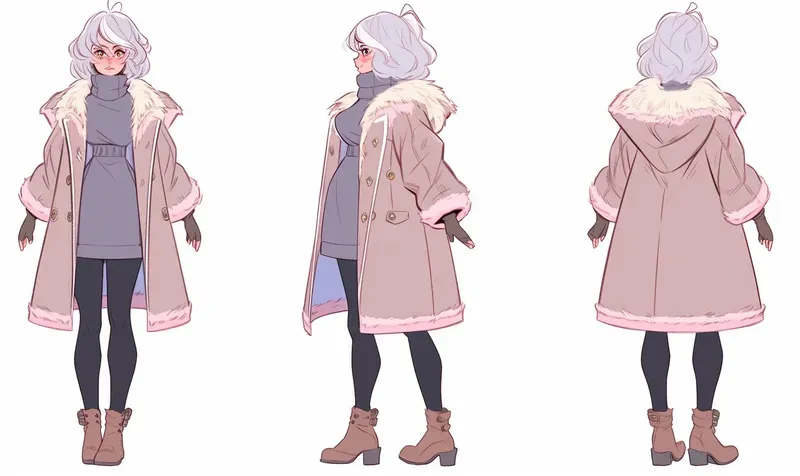 Turnaround Sheets Anime Characters Midjourney Prompt | PromptBase