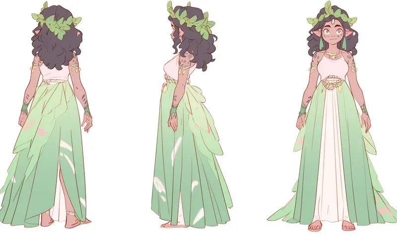 Turnaround Sheets Anime Characters Midjourney Prompt | PromptBase