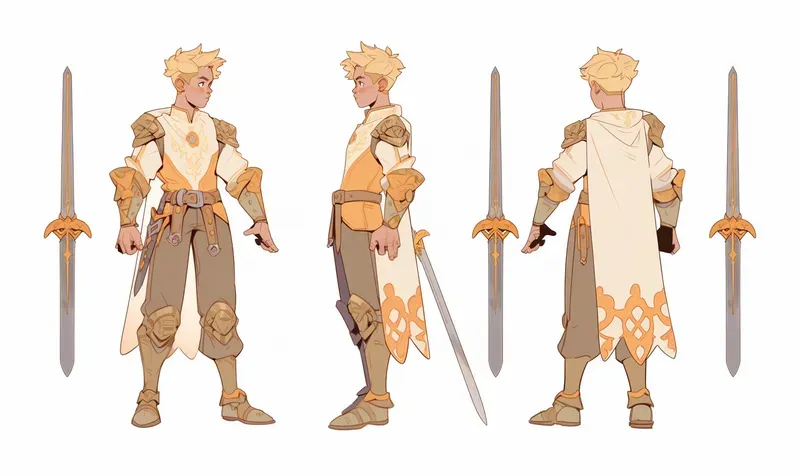 Turnaround Sheets Anime Characters Midjourney Prompt | PromptBase