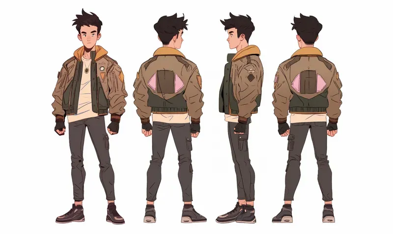 Turnaround Sheets Anime Characters Midjourney Prompt | PromptBase