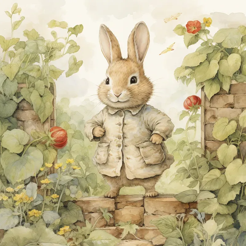Beatrix Potter Watercolor Illustrations Midjourney Prompt | PromptBase