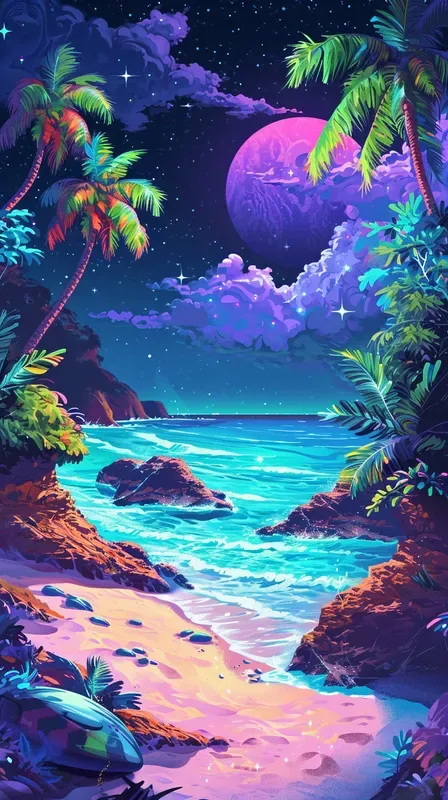 Lisa Frank Psychedelic Landscape Posters Midjourney Prompt | PromptBase