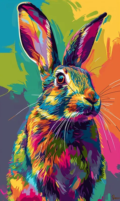 Rainbow Pet Portraits Animals Midjourney Prompt | PromptBase