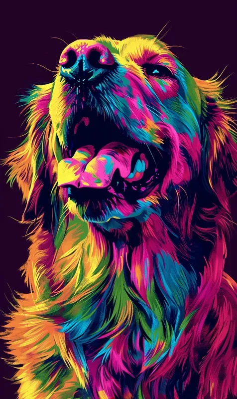 Rainbow Pet Portraits Animals Midjourney Prompt | PromptBase