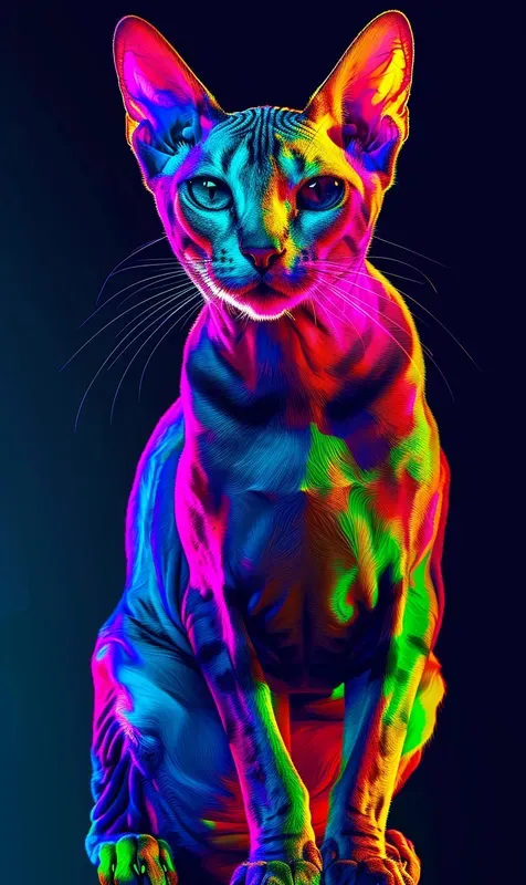 Rainbow Pet Portraits Animals Midjourney Prompt | PromptBase