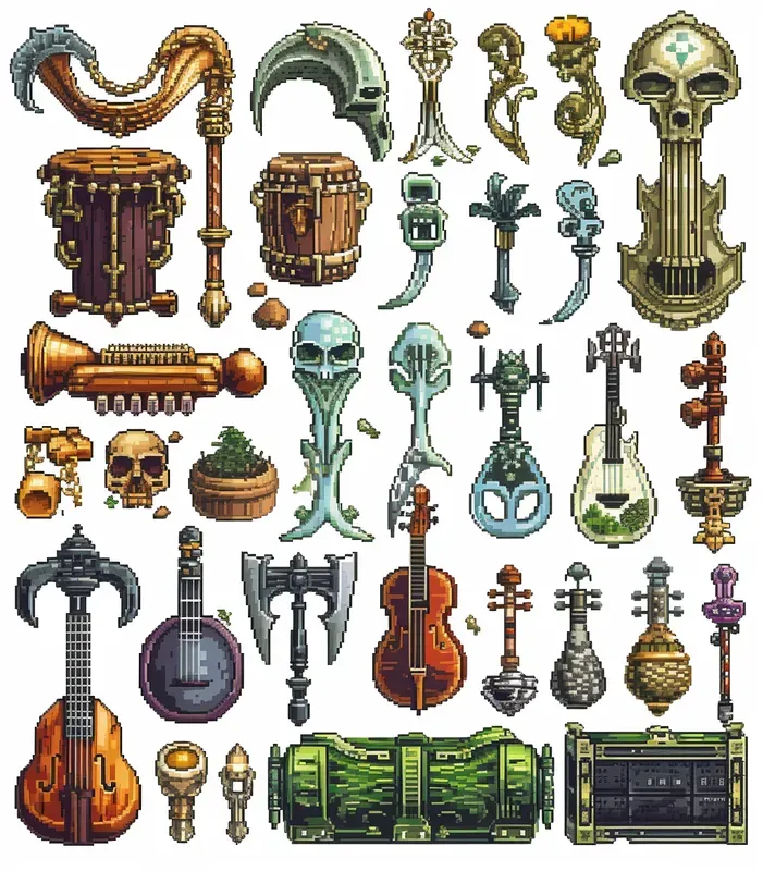 Pixel Art Object Sprite Sheets Midjourney Prompt | PromptBase Pixel Art Object Sprite Sheets Midjourney Prompt | PromptBase