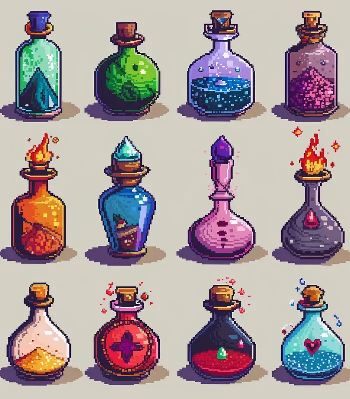 Pixel Art Object Sprite Sheets Midjourney Prompt | PromptBase