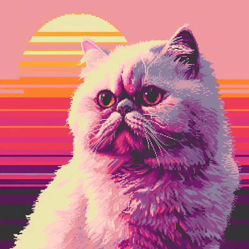 80s Pixel Style Animal Posters Stickers Midjourney Prompt | PromptBase