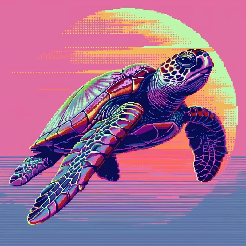 80s Pixel Style Animal Posters Stickers Midjourney Prompt | PromptBase