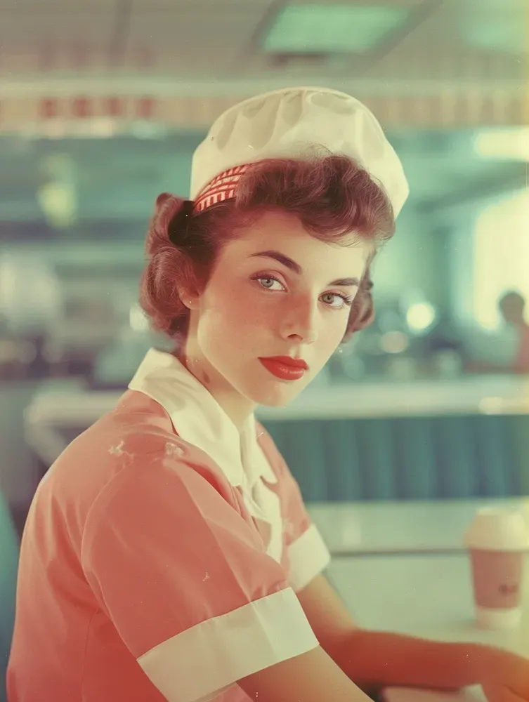 Retro 50s Portrait Photographs Midjourney Prompt | PromptBase