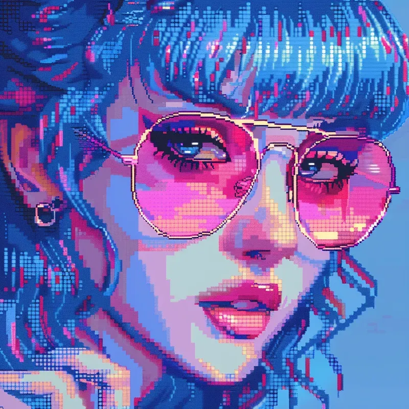 Cyberpunk Pixel Art Portraits Midjourney Prompt | PromptBase