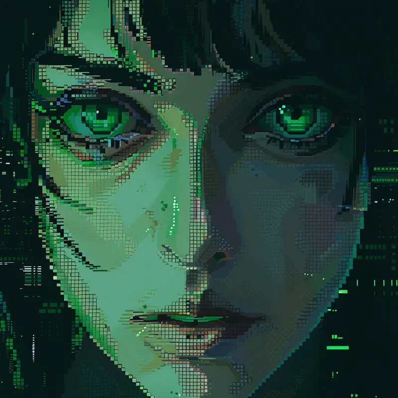 Cyberpunk Pixel Art Portraits Midjourney Prompt | PromptBase