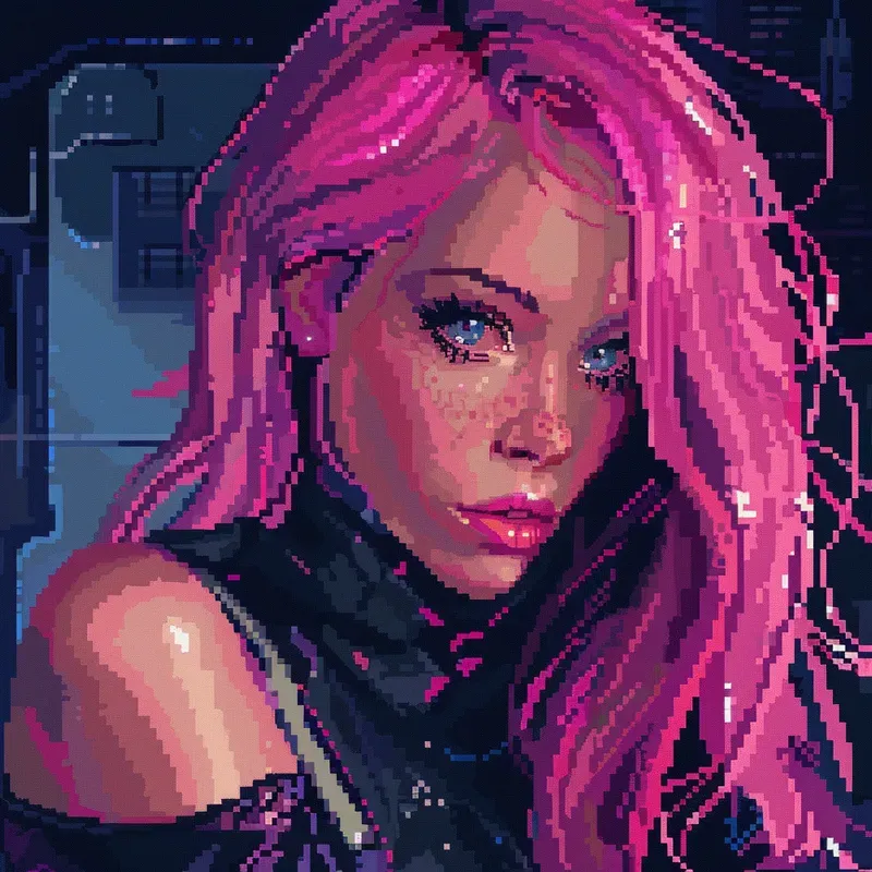Cyberpunk Pixel Art Portraits Midjourney Prompt | PromptBase