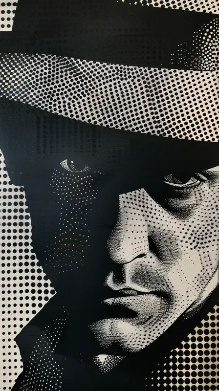 Halftone Portraits Pop Art Comic Retros Midjourney Prompt | PromptBase