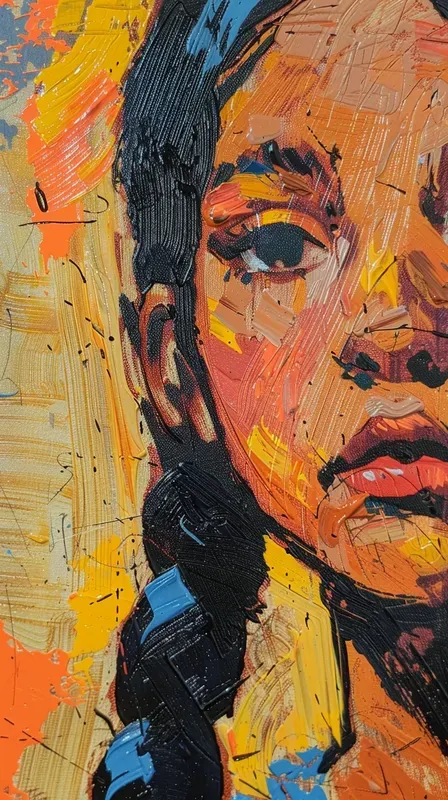 Rough Oil Art Portraits Midjourney Prompt | PromptBase