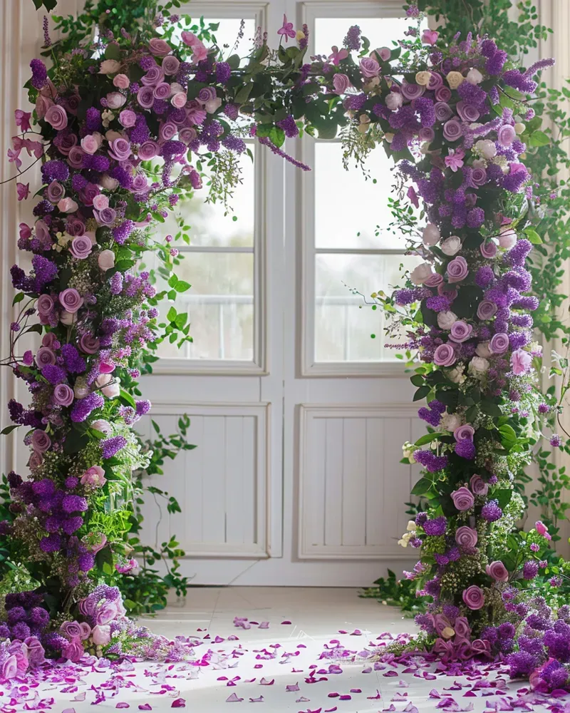 Floral Arches Photo Backdrops Midjourney Prompt | PromptBase