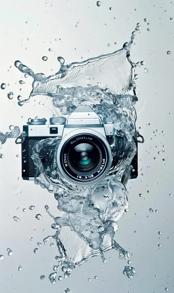 Objects In Water Splash Photographs Midjourney Prompt | PromptBase