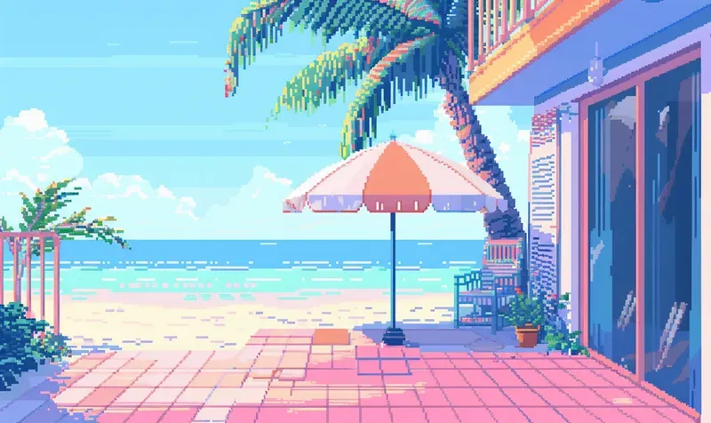 Chill Lofi Pixel Art Backgrounds Midjourney Prompt | PromptBase