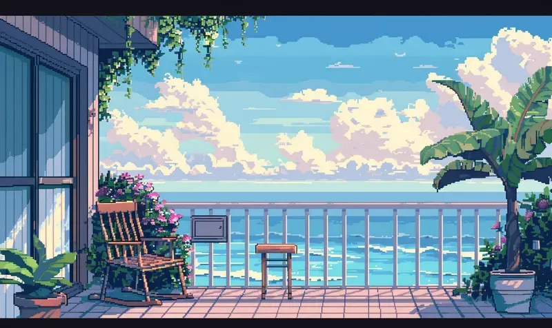 Chill Lofi Pixel Art Backgrounds Midjourney Prompt | PromptBase