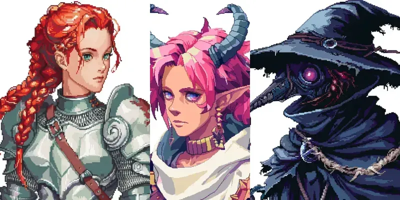 Character Retro Game Portrait Art Generator App | PromptBase