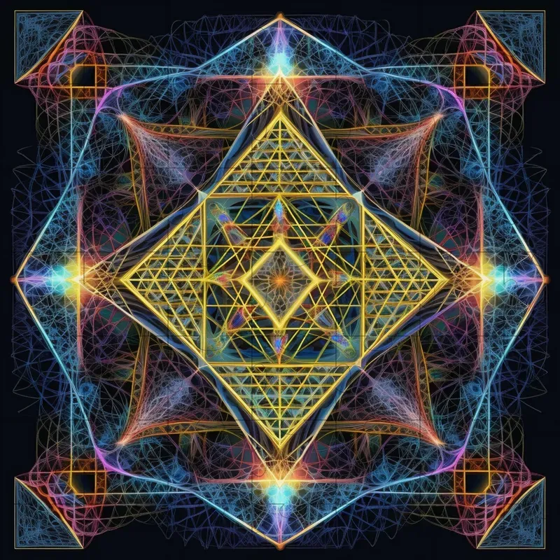 Sacred Geometry Drawings Midjourney Prompt | PromptBase