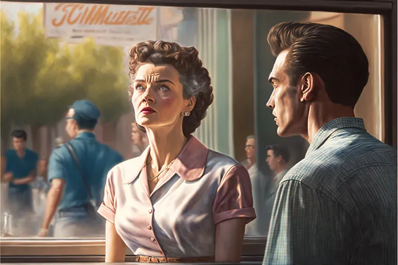 1950s Hollywood Scenes Midjourney Prompt | PromptBase