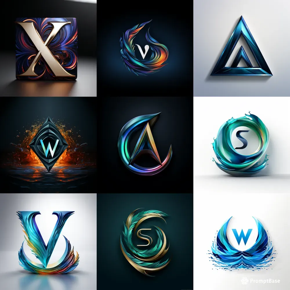 Logos With Beautiful Letters Midjourney Prompt | PromptBase
