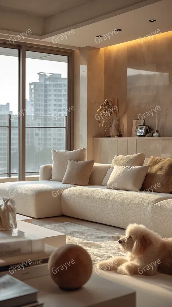 Realism Living Room Interiors Midjourney Prompt | PromptBase