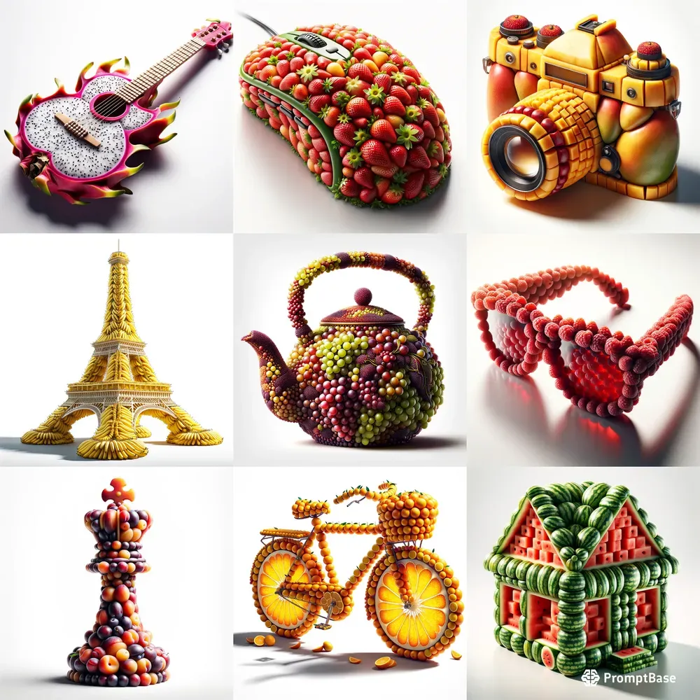 3D Fruit Object Spectacles DALL·E Prompt | PromptBase
