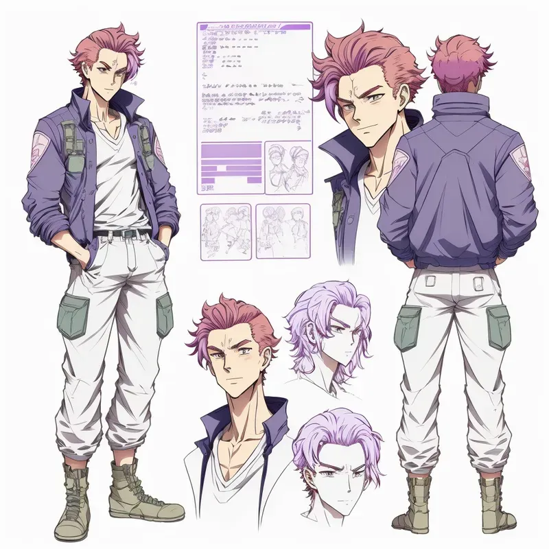 Character Sheets Dynamic Poses Midjourney Prompt | PromptBase