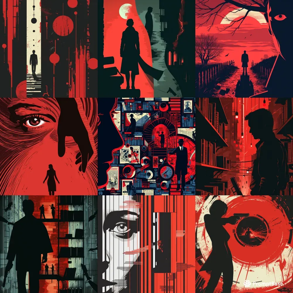 Suspense Book Art Midjourney Prompt | PromptBase