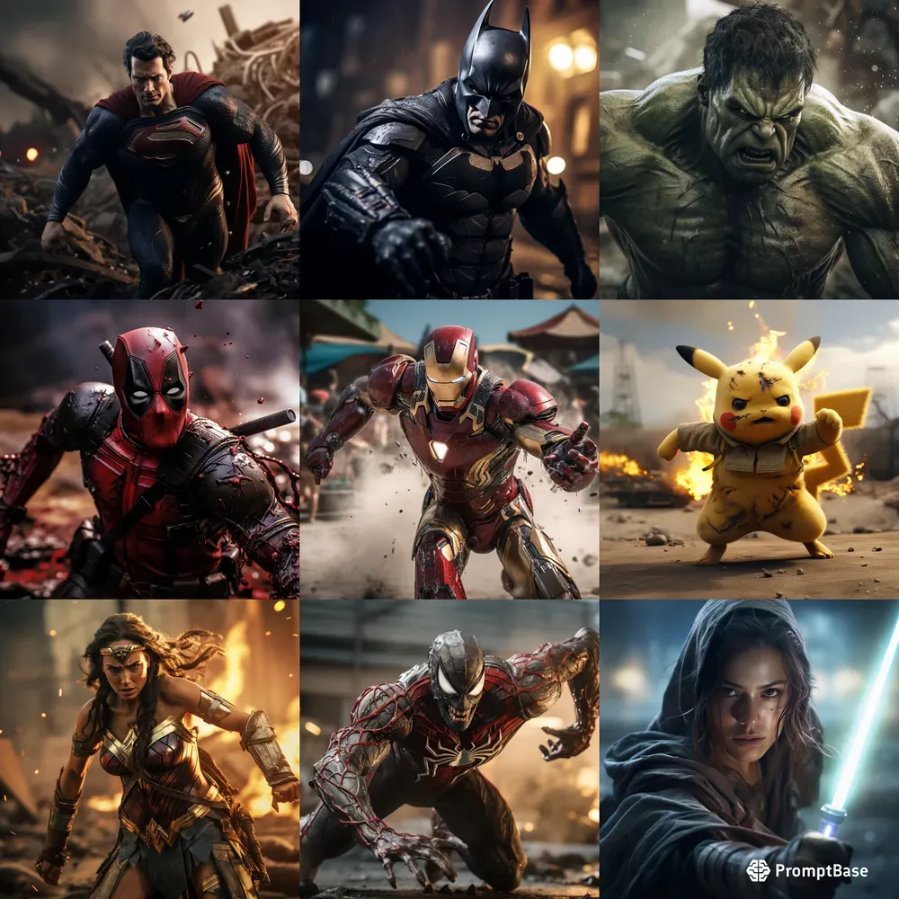 High Quality Heroes Pictures Midjourney Prompt | PromptBase