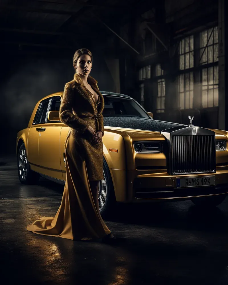 Elegant Car Portraits With People Midjourney Prompt | PromptBase