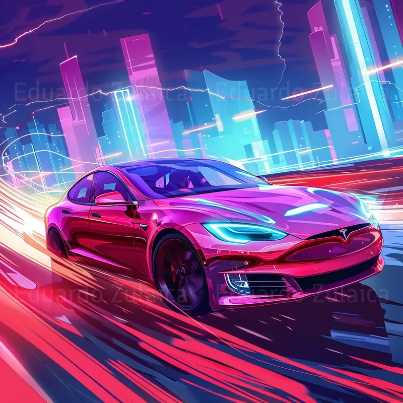 Dynamic 2D Car Toonups Midjourney Prompt | PromptBase